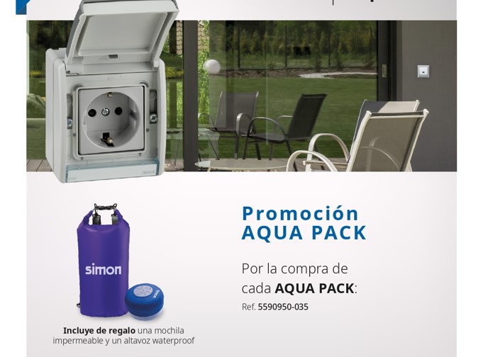 Nueva promoción Aqua Pack, de Simon Electric - Comesur